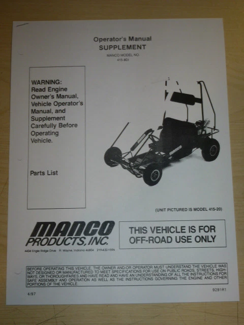 Manco Go Kart 415