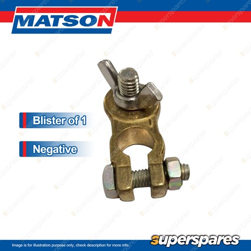 Matson Negative Brass Battery Terminal - 8mm stud suit cable 40mm2 ...