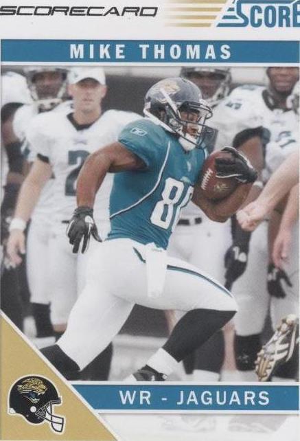 2011 Score - Mike Thomas #138 Scorecard for sale online | eBay