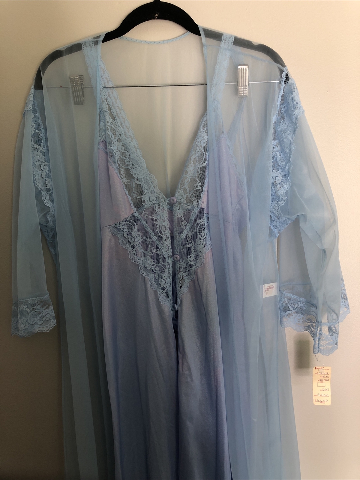 Vintage 70s Fredericks of Hollywood Lace Sheer Linger… - Gem