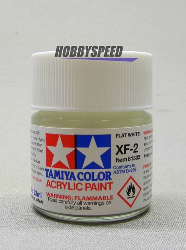 TAMIYA XF-2 ACRYLIC PAINT FLAT WHITE 23ml bottle model scenery TAM81302 ...