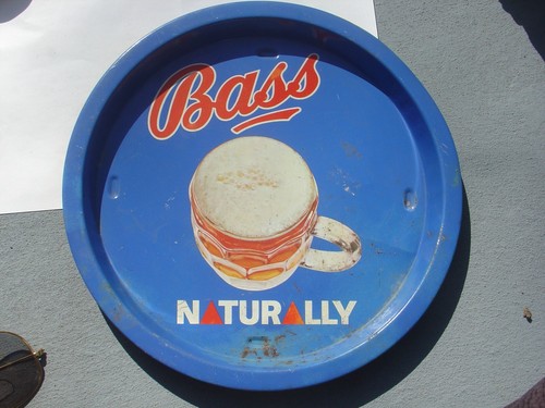 Vintage Bass Beer Metal Tin Advertising Serving Tray Naturally | eBay