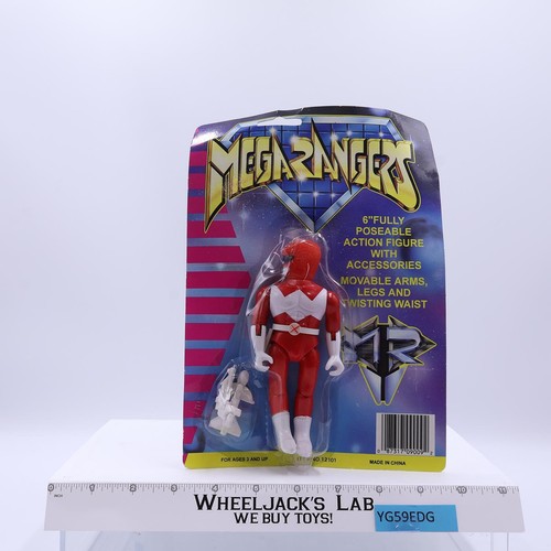 Red Ranger Mega Rangers MR 6" Fully Poseable Moveable Bootleg MOSC w ...