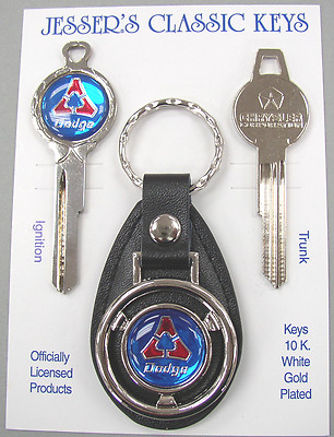 Blue Dodge Triangle White Gold Deluxe Classic Key Set 1959 1960 1961 ...