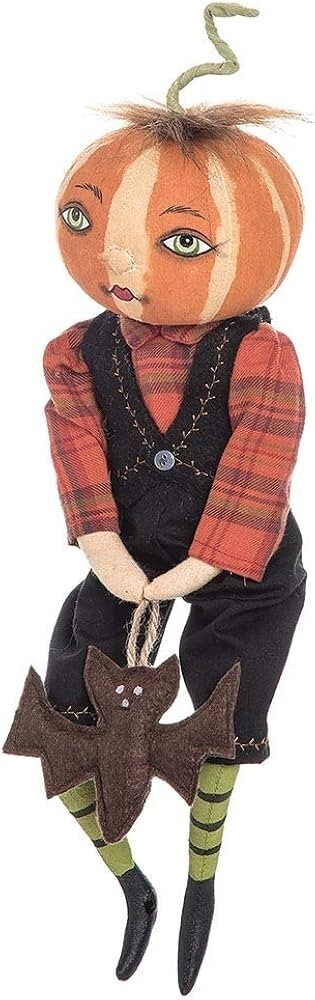 Joe Spencer Gathered Traditions Nevin Pumpkin 13" Doll NWT | eBay