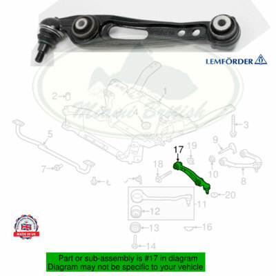 LAND ROVER FRONT SUSPENSION REAR LOWER CONTROL ARM RANGE DISCOVERY ...