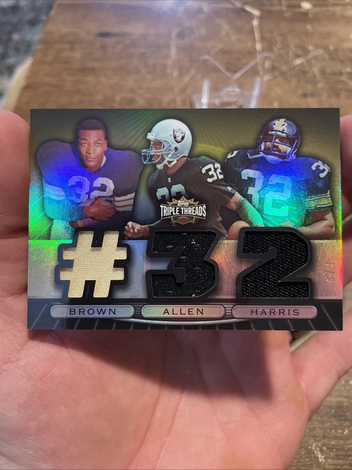 2007 Topps Triple Threads Relic Combos Marcus Allen Franco Harris Jim ...