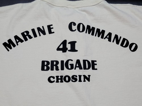 Royal Marine Commando 41 Military Tshirt Chosin Korea Mens L/XL Vintage 50s 60s? | eBay