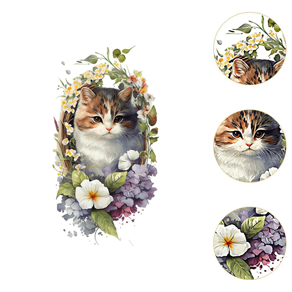 Toilet Sticker Toilet Lid Decal Cat Pattern DIY Cute Removable Bathroom ...