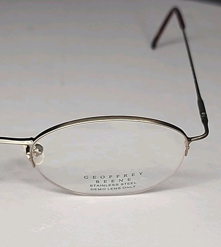 Geoffrey Beene GB 1195 Antique Gold Half Rim Eyeglass Frame 49/20/137 ...