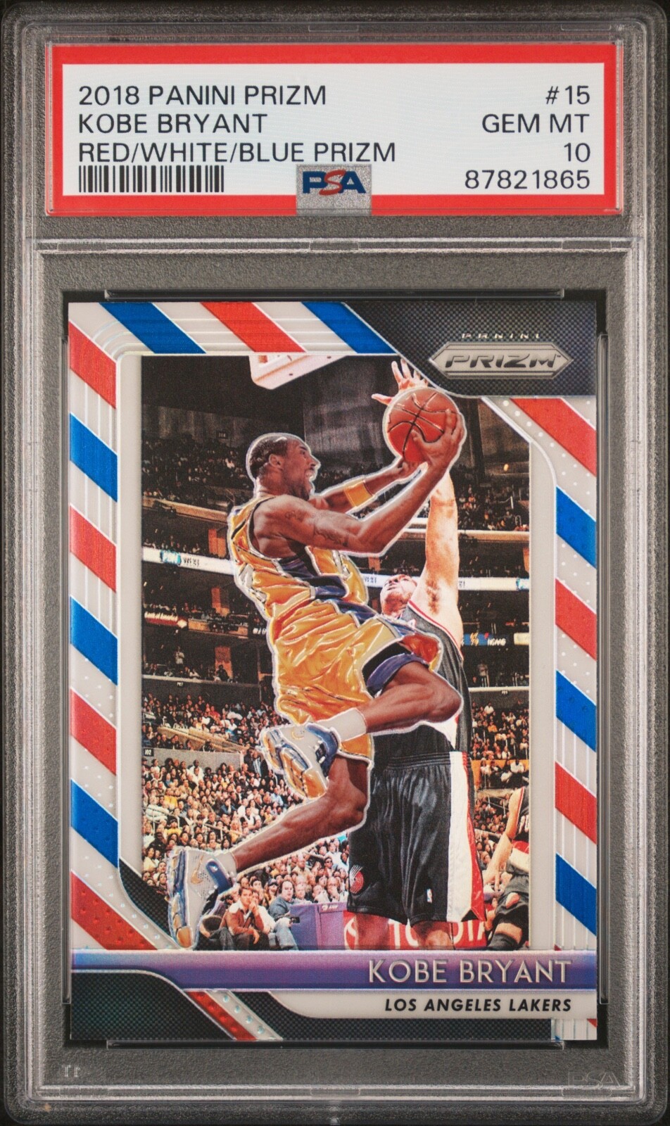 2018 PANINI PRIZM #15 KOBE BRYANT RED WHITE & BLUE PSA GEM MINT 10 | eBay