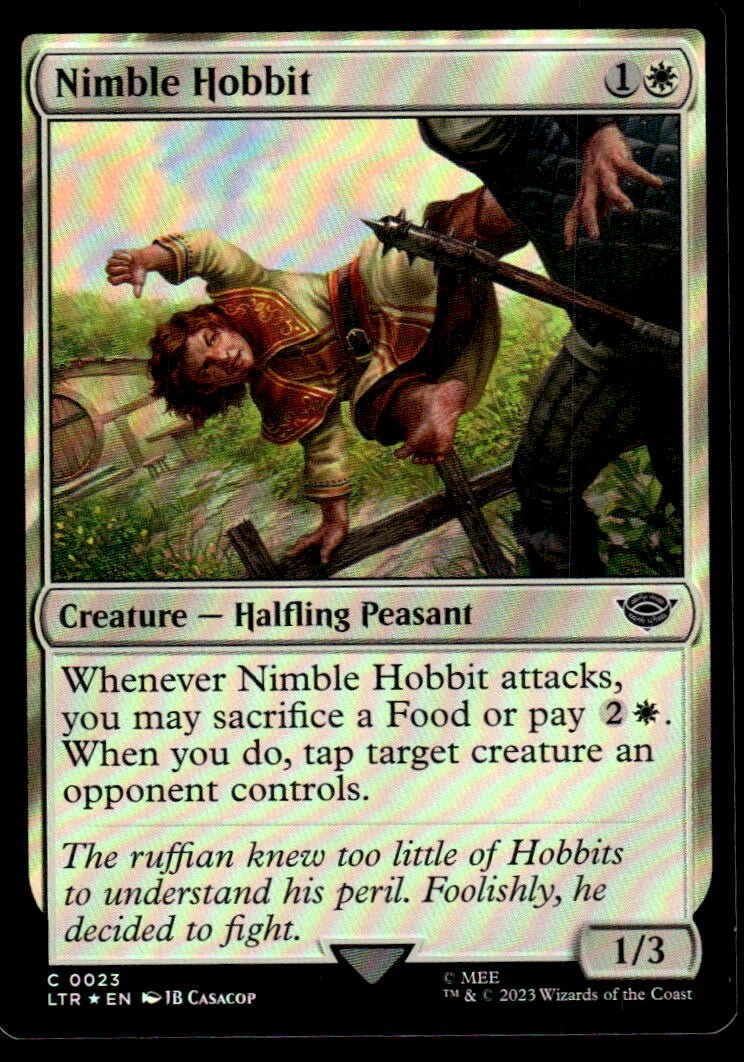 MTG Lord of the Rings Nimble Hobbit Foil #23 LOTR NM $1 shipping! | eBay