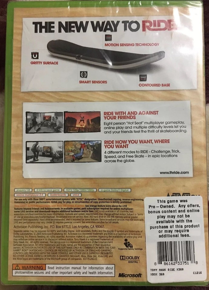 Tony Hawk Ride Xbox 360 Game Complete | eBay
