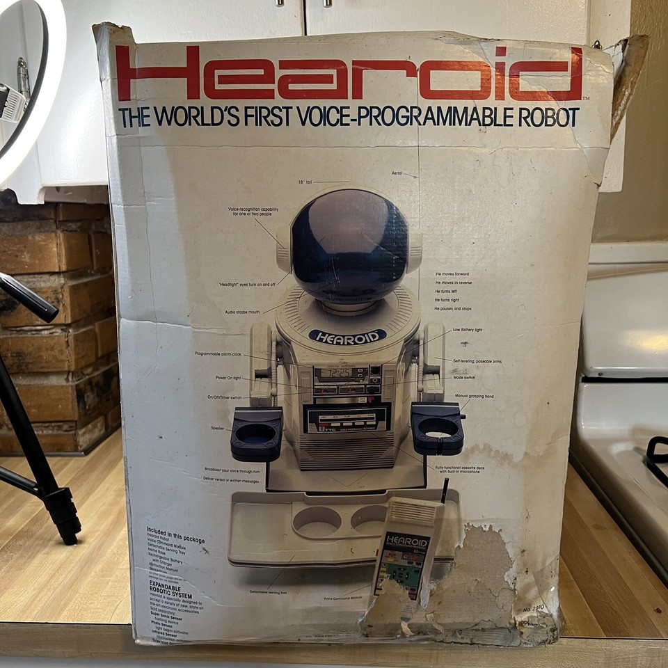 Vintage Hearoid TTC Voice Programable Robot Untested With Box And Tray ...