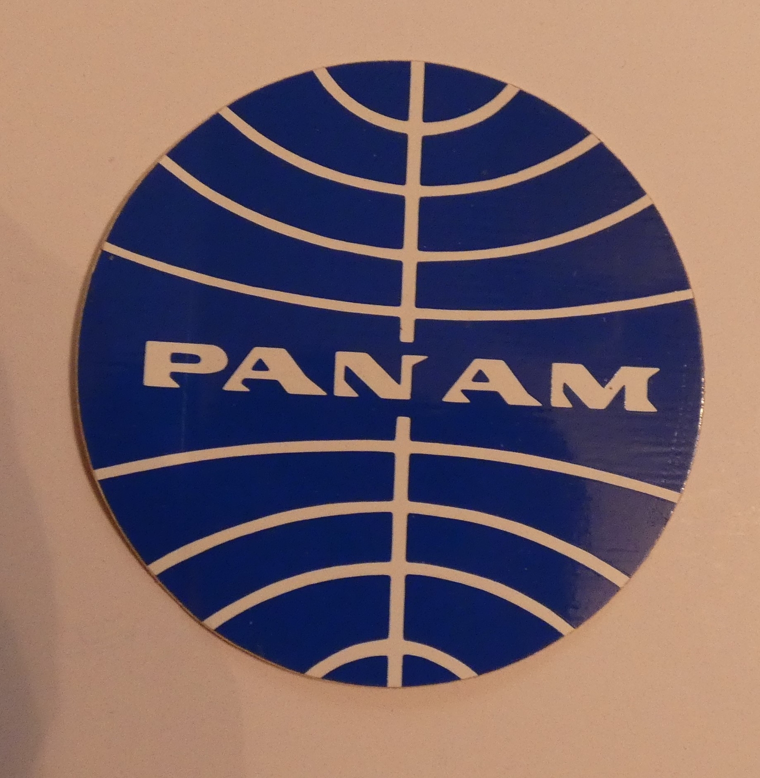 PAN AM - 3 1/2" round vinyl sticker NOS | eBay