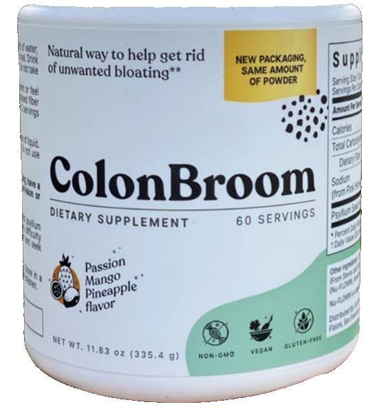ColonBroom Colon Cleanse for Bloating Relief 60 Servings (Tropical ...