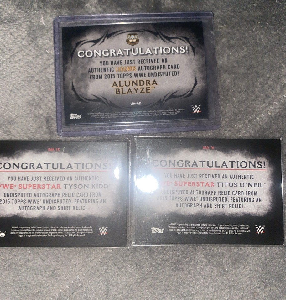 Titus O’neil, Tyson Kidd, and Alundra Blayze. WWE trading cards lot | eBay