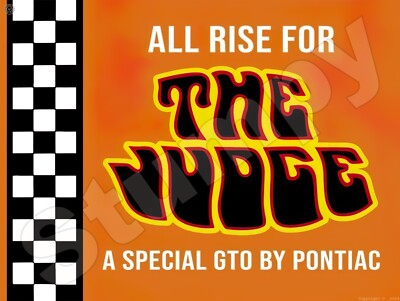 The Judge GTO Metal Sign 9" x 12" or 12" x 16" | eBay