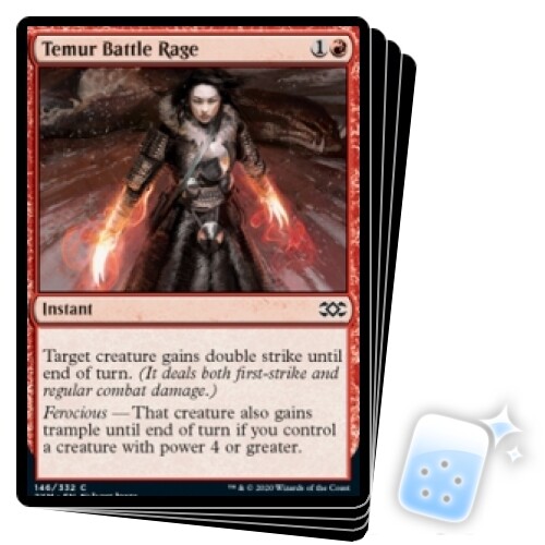 TEMUR BATTLE RAGE X4 Double Masters Magic MTG MINT CARD | eBay