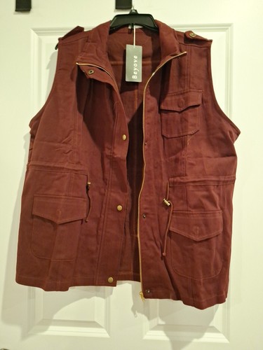 Ladies Behove Burgundy Military Vest. Sz XXL | eBay
