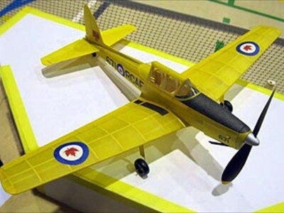 DH Chipmunk F/F Rubber 21" Wingspan RC Model Airplane Printed Plans ...