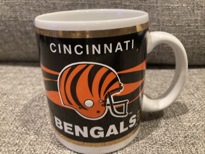 Vintage Cincinnati Bengals NFL Football Coffee Mug Gold Trim By Papel ...