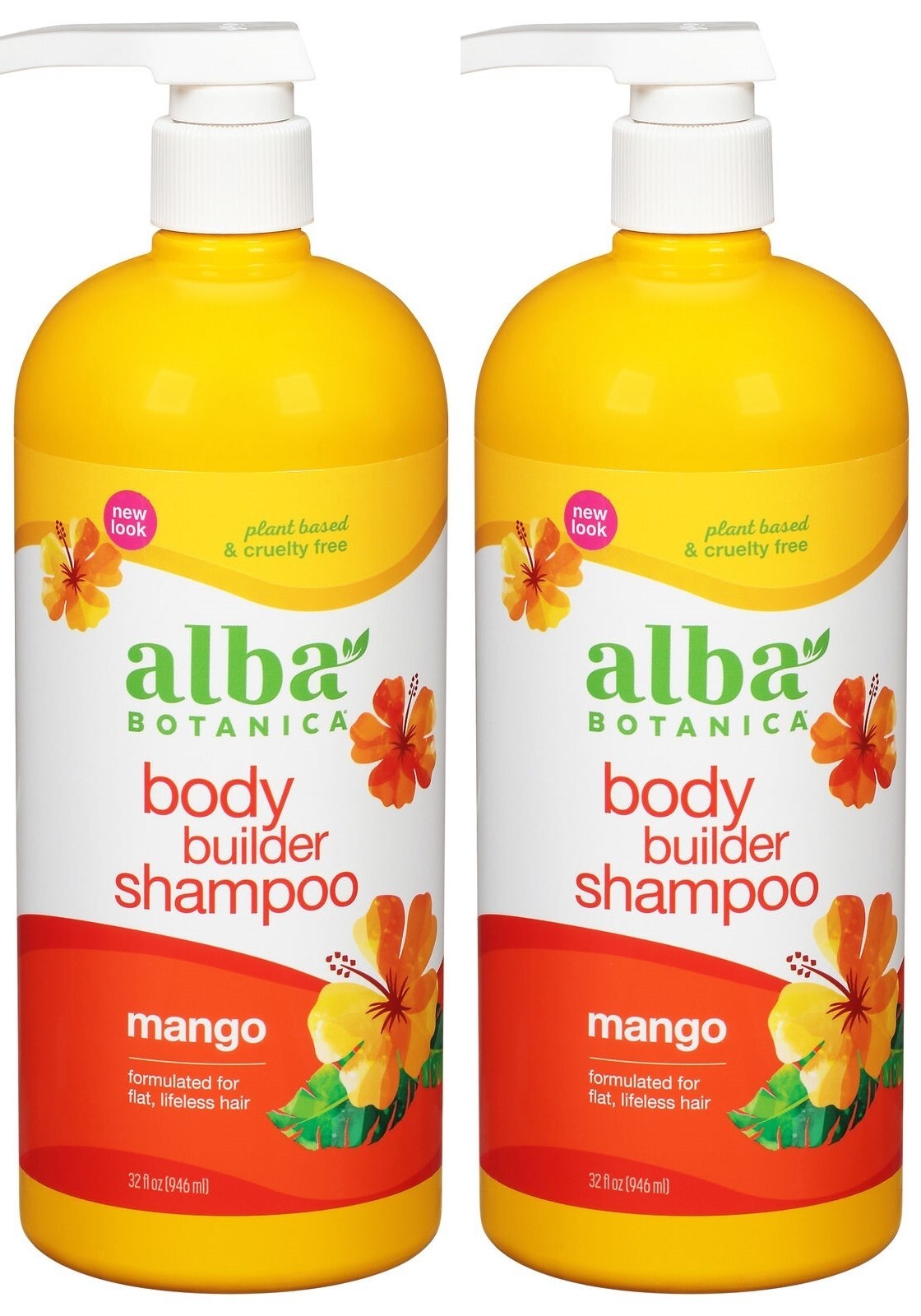 2 PACK Alba Botanica Hawaiian Shampoo Body Builder Mango 32oz | eBay