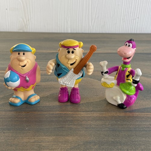 1991 Flintstones Rock-n-Roll Band Dino & Barney Rubble & Beach Barney ...