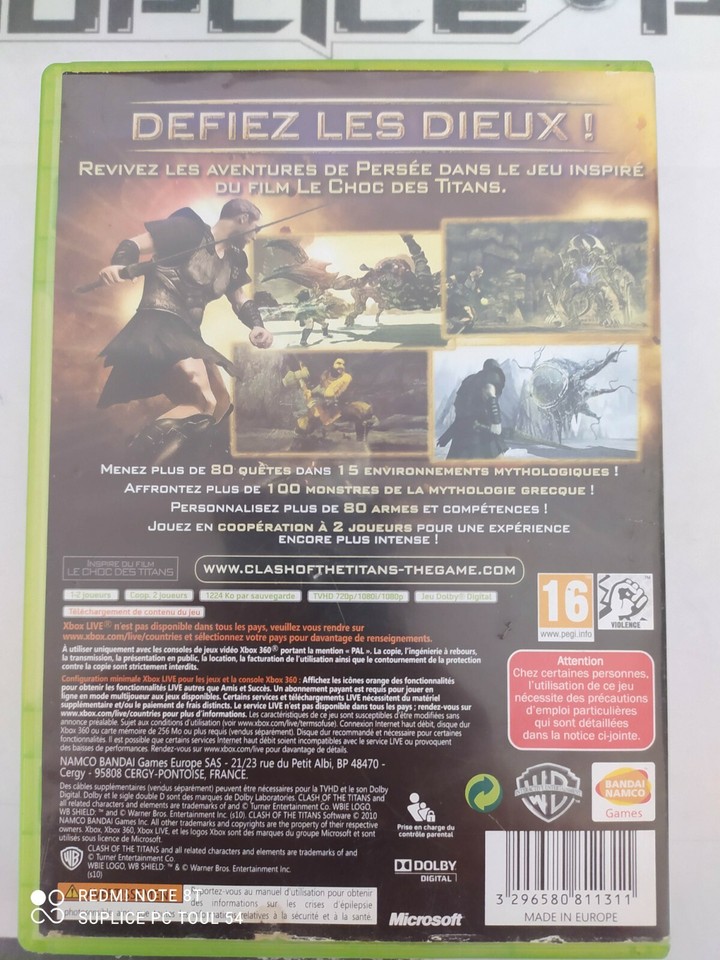 The Shock Des Titans (with Record) - Xbox 360 - Game Fr - Suplicepc ...