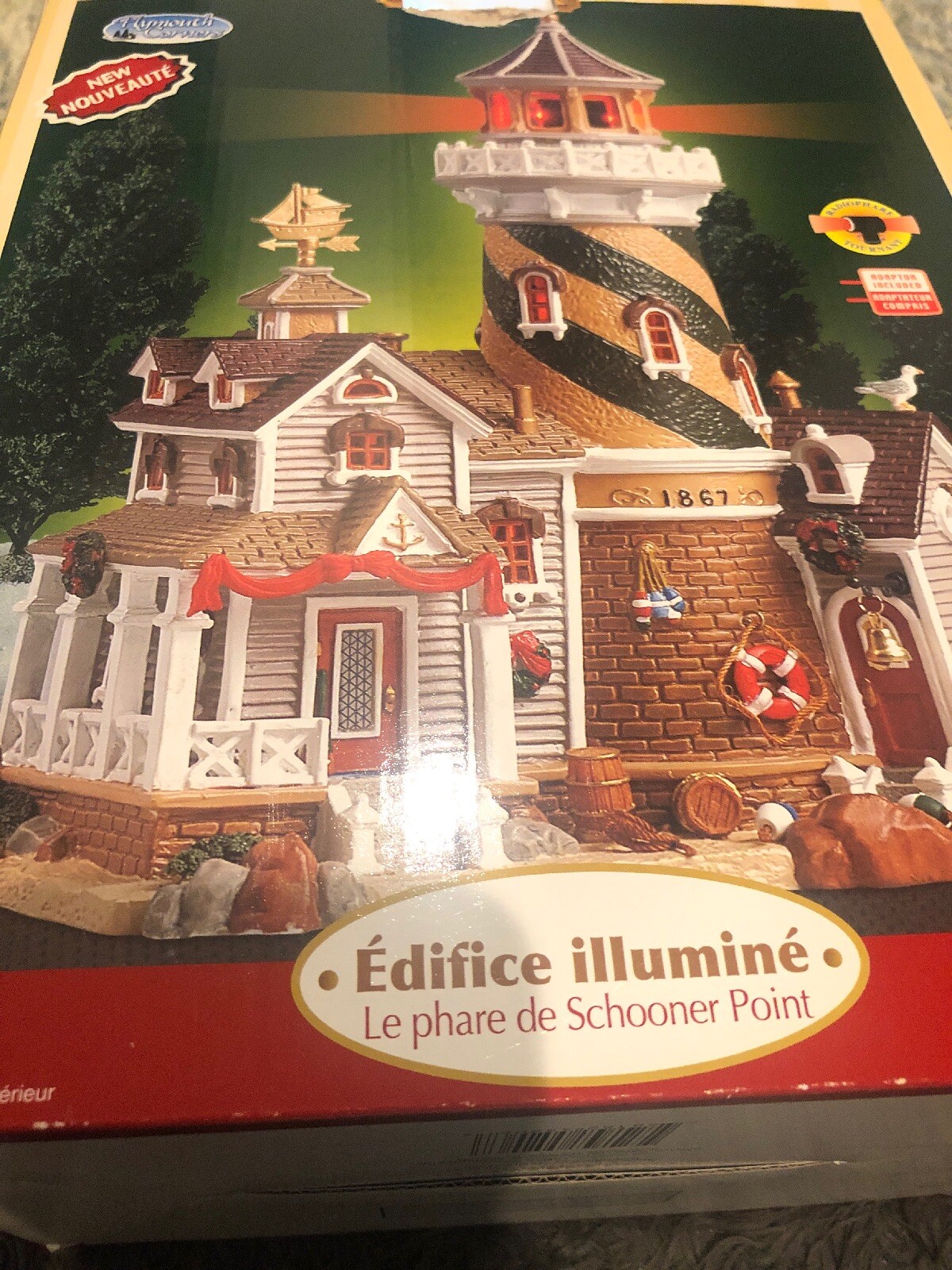 Lemax Village Collection Schooner Point Lighthouse #55206 As-Is 10606 ...
