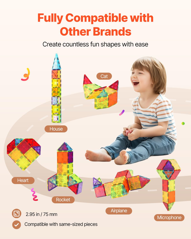 Piastrelle Magnetiche 75 X 75 X 6,5 Mm Blocchi Da Costruzione Magnetici ...