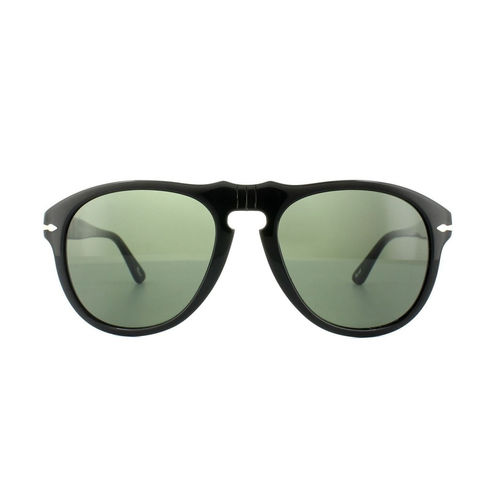 Persol PO0649 95/31 56MM Black/Green Pilot Sunglasses, 713132003558| eBay
