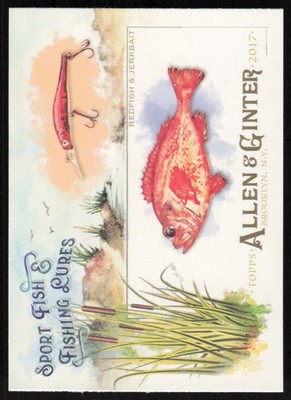 2017 Topps Allen & Ginter Sport Fish & Fishing Lures #SFL-10 Redfish ...