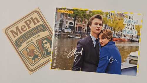 Ansel Elgort & Shailene Woodley/ Avicii Autograph Card 2014 Popcorn ...