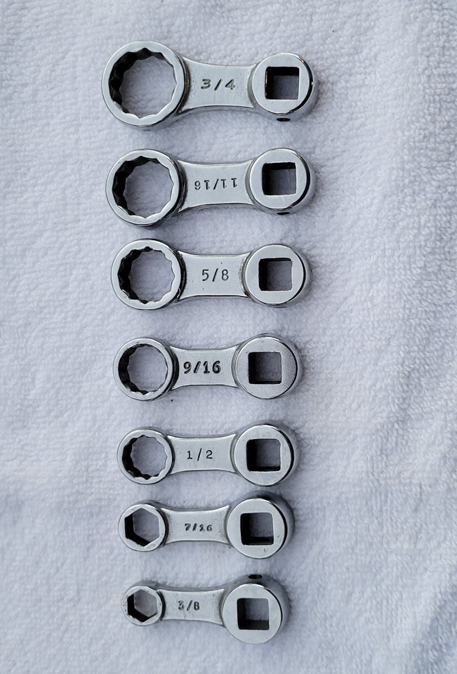 Mac Tools Sae Standard 3/8 Drive CB Torque Adapter Set 7 pcs 3/8" - 3/4 ...