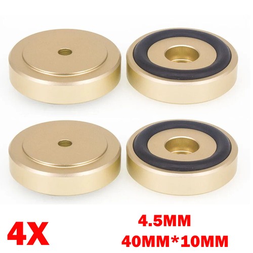 4x Gold Amplifier Feet For HIFI Turntable Audio Speaker Isolation Pad ...