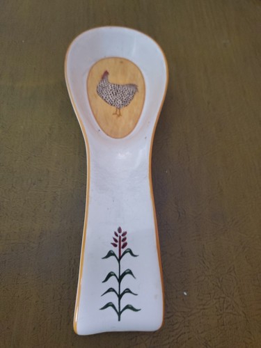 Country Quartet Rooster 9" Spoon Rest Sakura Warren Kimble Chicken | eBay