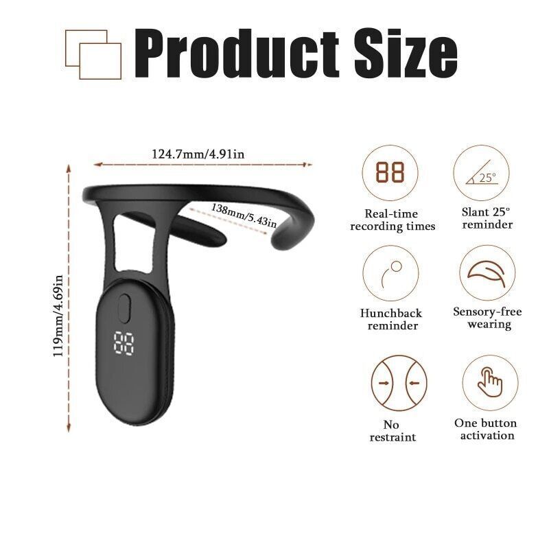 Smart Back Posture Corrector Device Posture Training Realtime ...