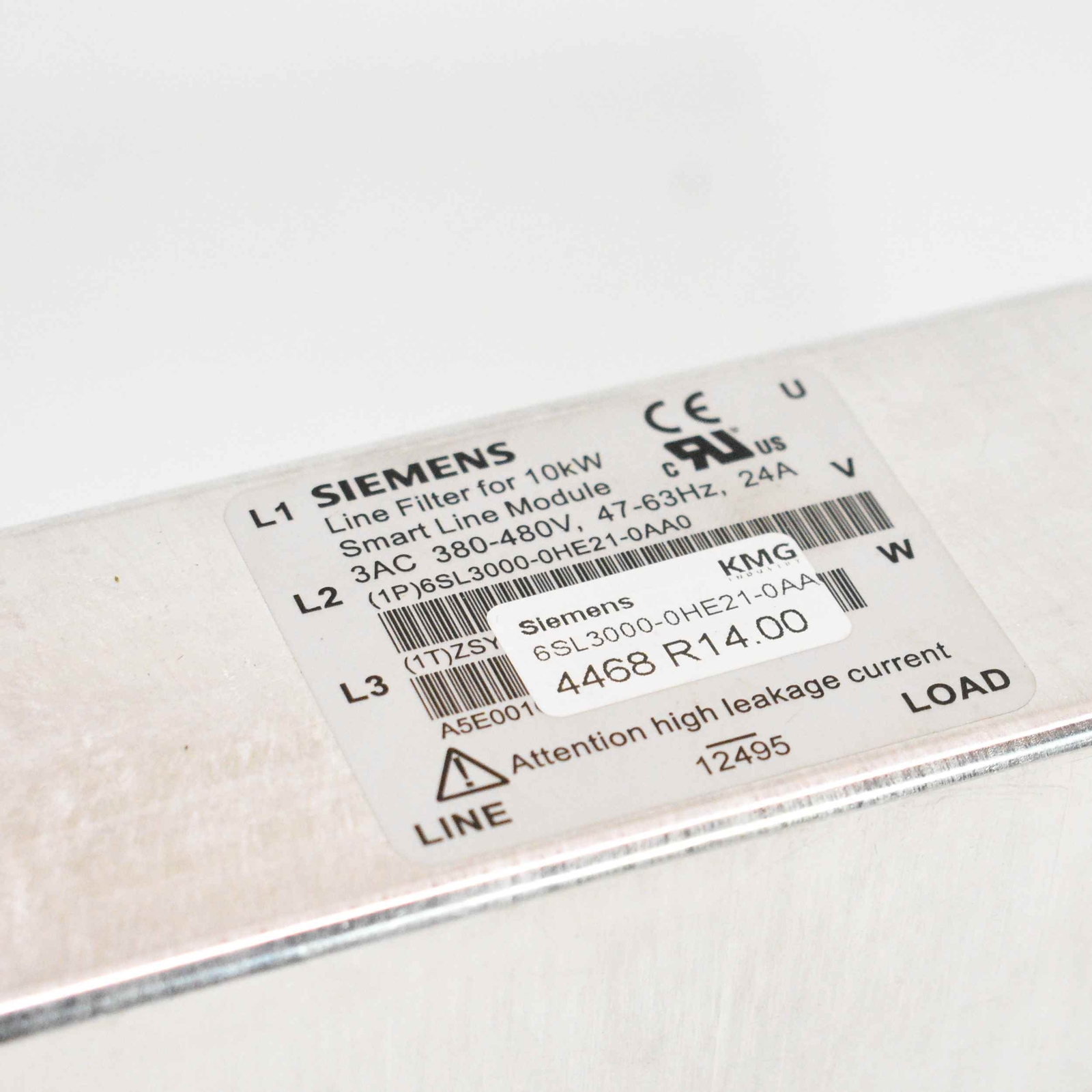 Siemens Sinamics Netzfilter 10kW Smart Line Module 6SL3000-0HE21-0AA0 ...