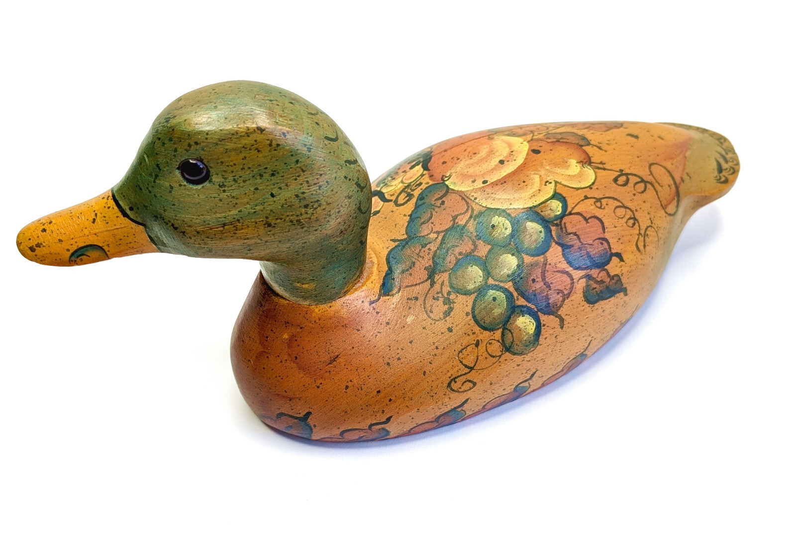 OOAK Vtg 1982 Signed Pam Handcarved Painted Decorative Wood Wooden Duck ...