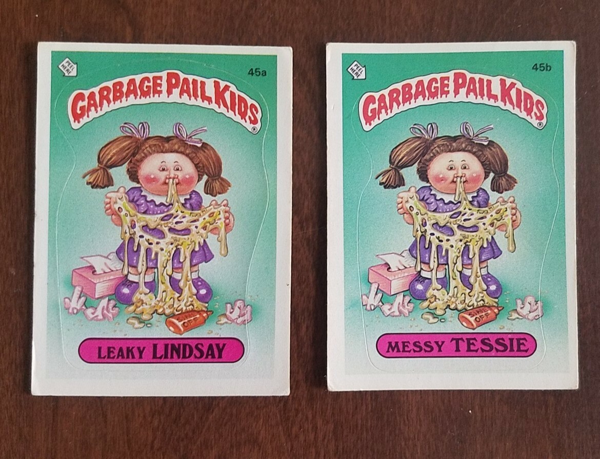 GPK - 2 Collector Cards - Leaky Lindsay and Messie Tessie | eBay