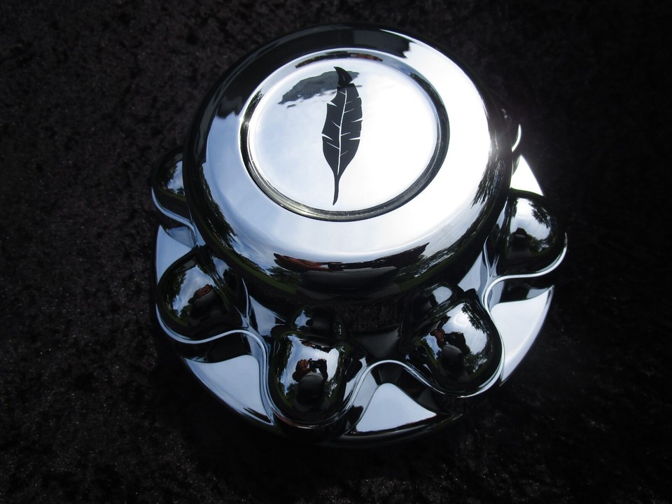 Featherlite 8 Lug 6.5" w/ 7/8" Lug Nut Trailer Chrome Hubcap Set of Two ...