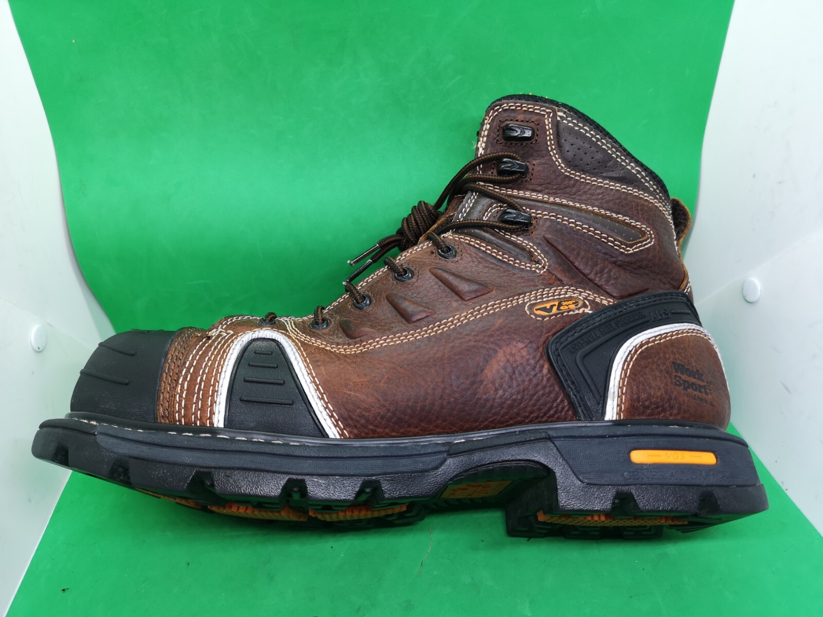 Work N Sport Leather Men's 9145 Still Toe Gen Flex II Work Boots Size ...