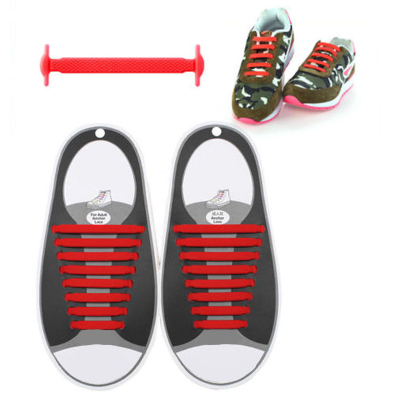 16Pcs No Tie Shoelaces Silicone Shoelaces Elastic Shoe Laces Sneaker ...