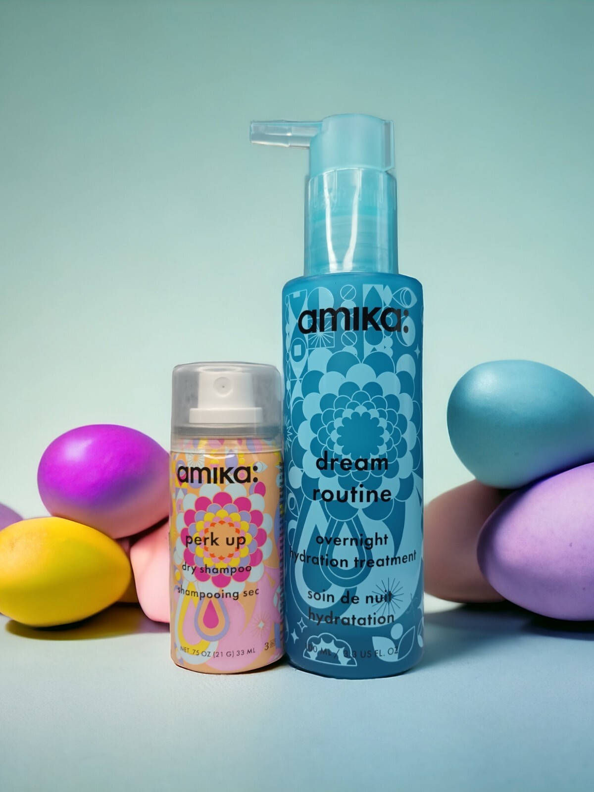 Amika Dream Routine Overnight Hydration Treatment + Dry Shampoo 3.3oz ...