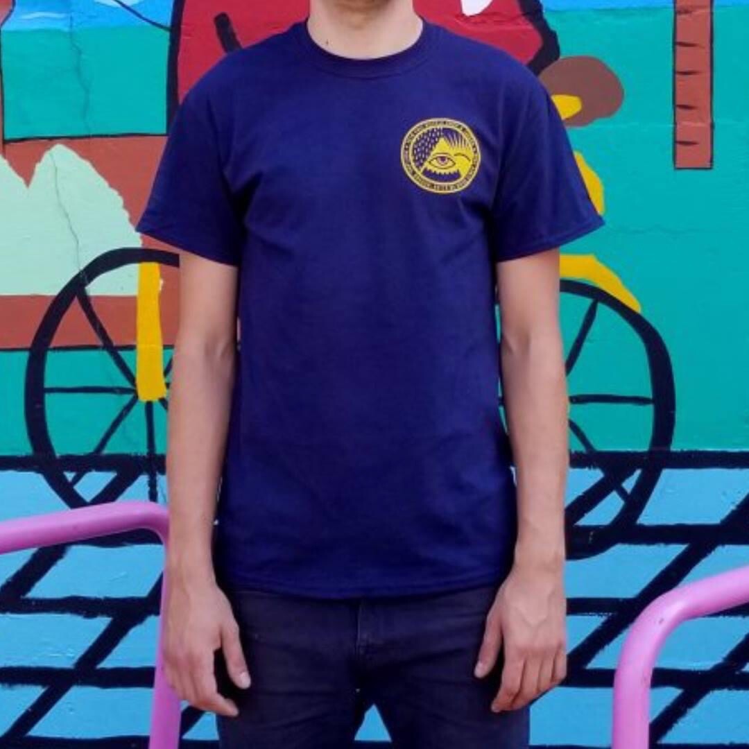 Velo Cult Bike T-Shirt. Bicycle Shop, Portland Oregon. Blue Small. | eBay