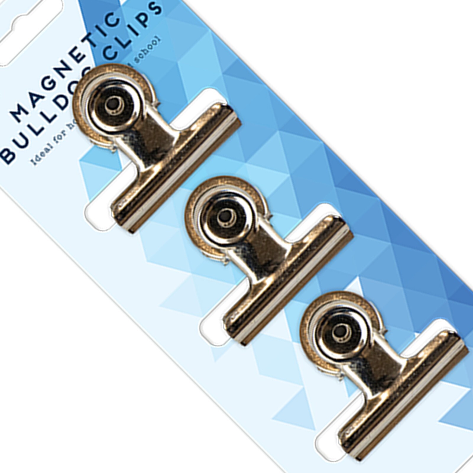 3 x STRONG MAGNETIC BULLDOG CLIPS Metal Fridge Magnet Note Paper Holder ...