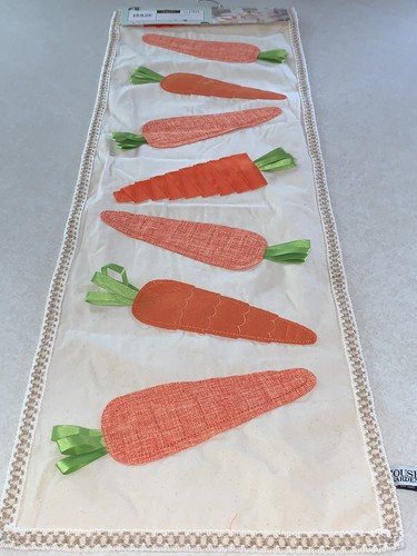 House & Garden Spring Easter Carrots Table Runner Embroidered 14x48" NWT | eBay