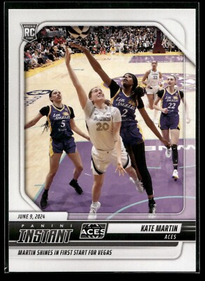 2024 Panini Instant WNBA Kate Martin ROOKIE CARD 1/1096 Las Vegas Aces ...