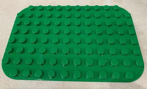 Lego Duplo Base Plate 16 x 12 Dot Rounded Corner Flat Green Building ...
